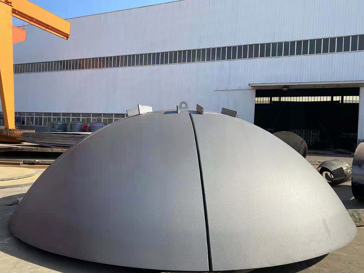 2000mm Diameter 180mm Thickness AISI4130 Hemispherical Dish Head